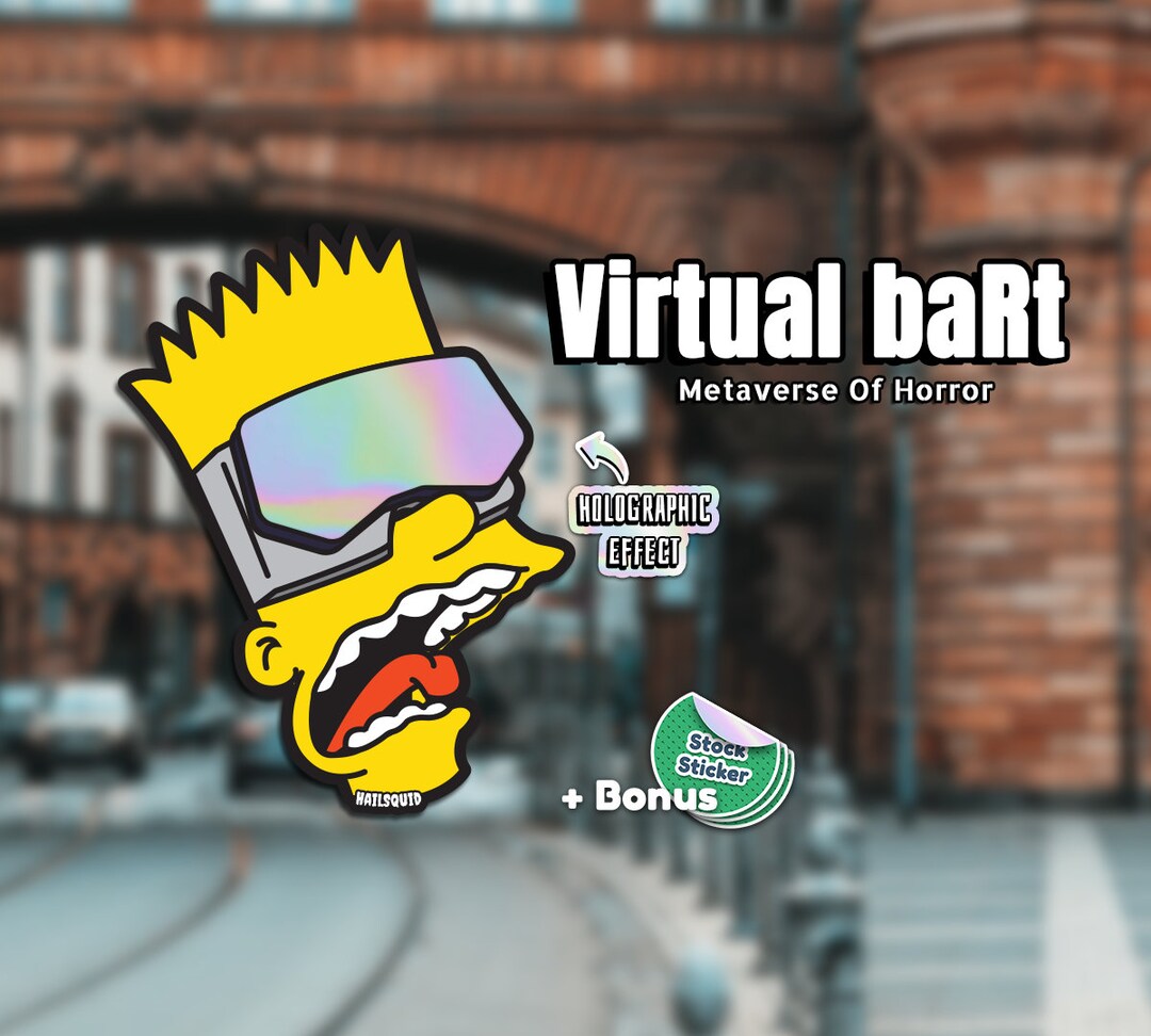 Virtual Bart - Bart VR Horror Sticker - Etsy
