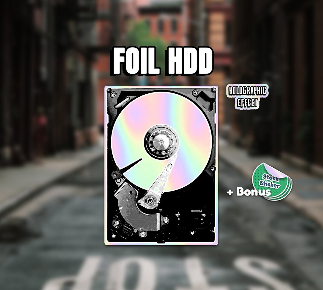 Foil Hard Drive Sticker - Etsy