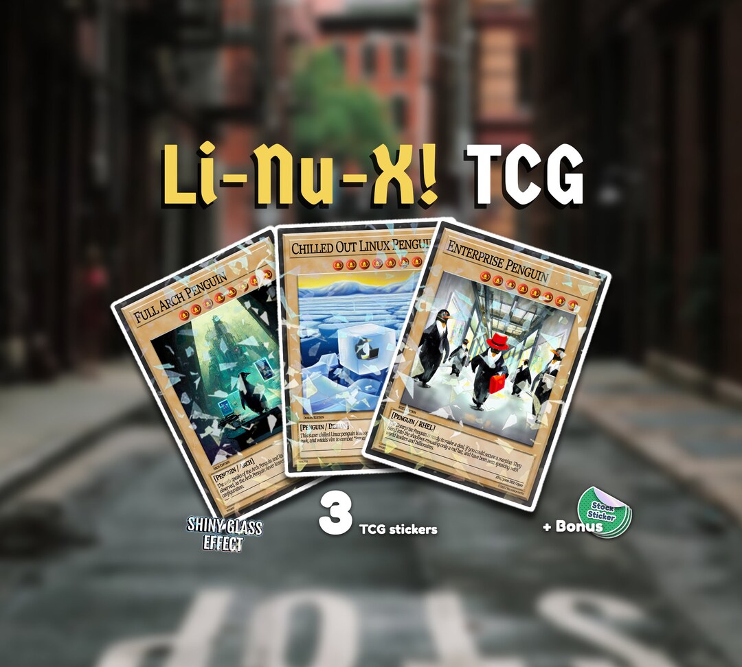 Li-nu-x! Linux Trading Card Game Stickers - Etsy