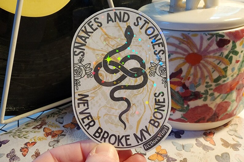 Snakes and Stones Rainbow Holographic Sticker - Etsy