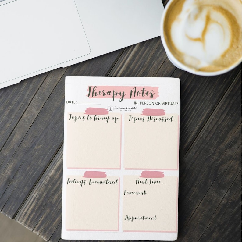 Therapy Counseling Notes Printable Floral Appointment Notes - Etsy