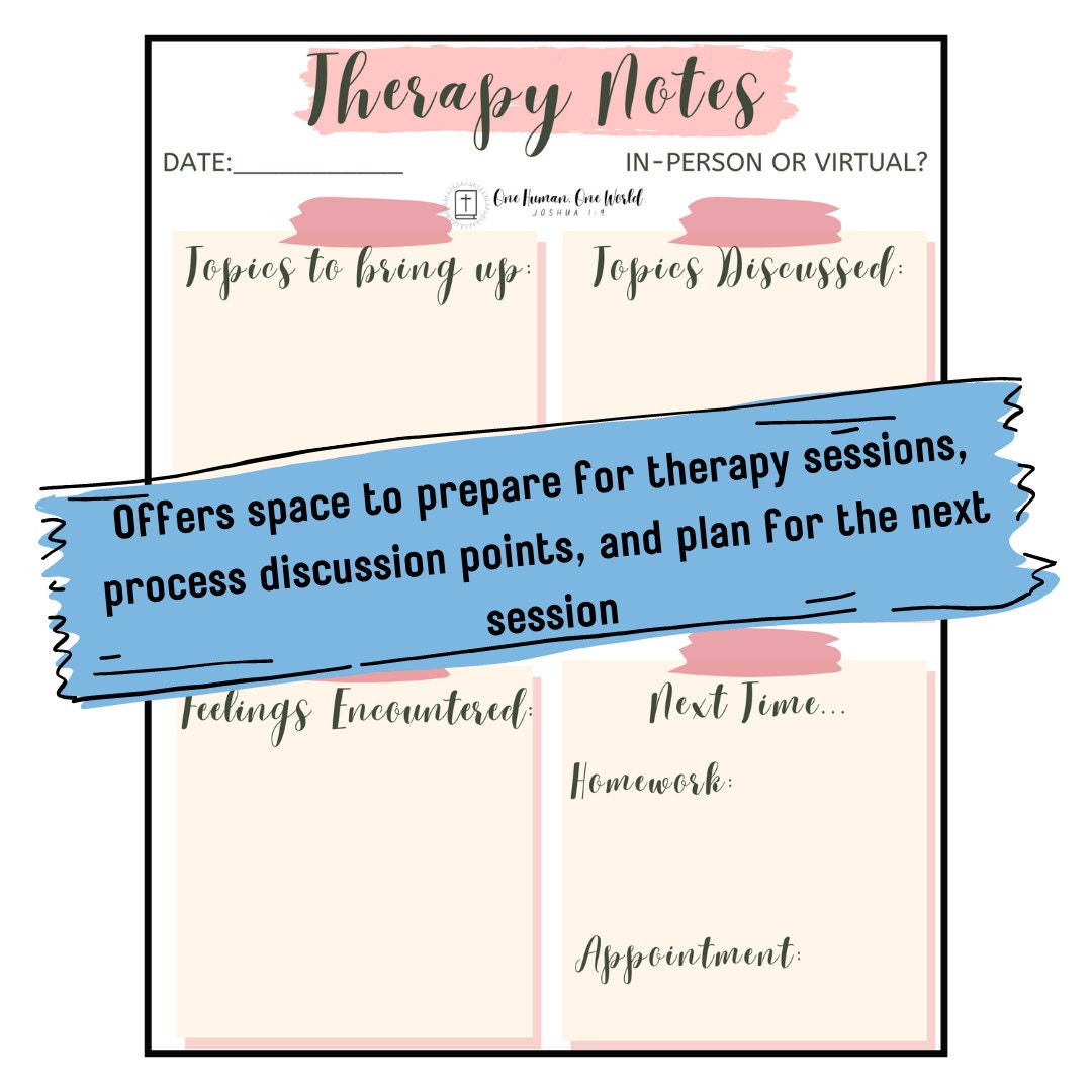 Therapy Counseling Notes Printable Floral Appointment Notes - Etsy