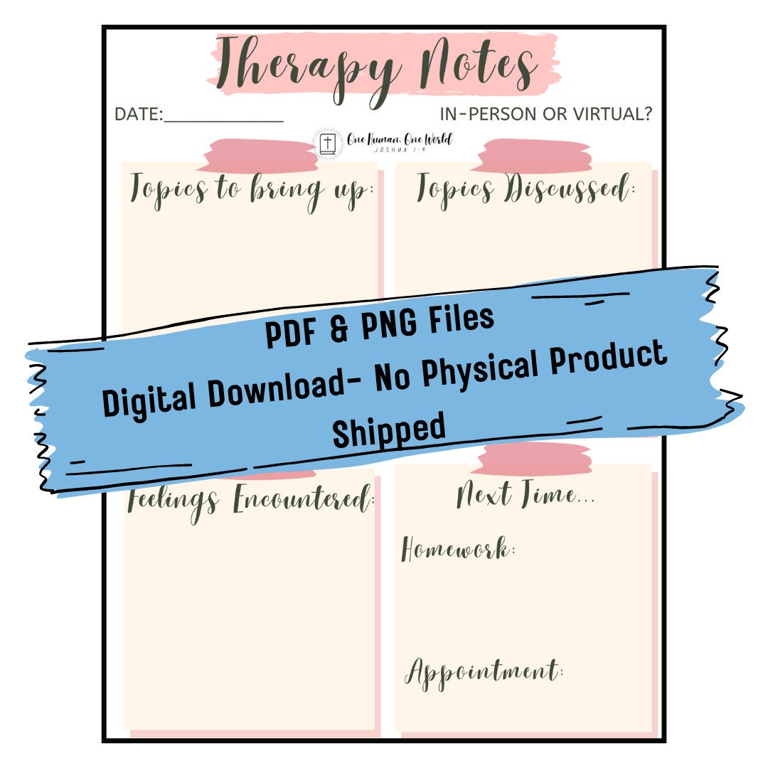 Therapy Counseling Notes Printable Floral Appointment Notes - Etsy