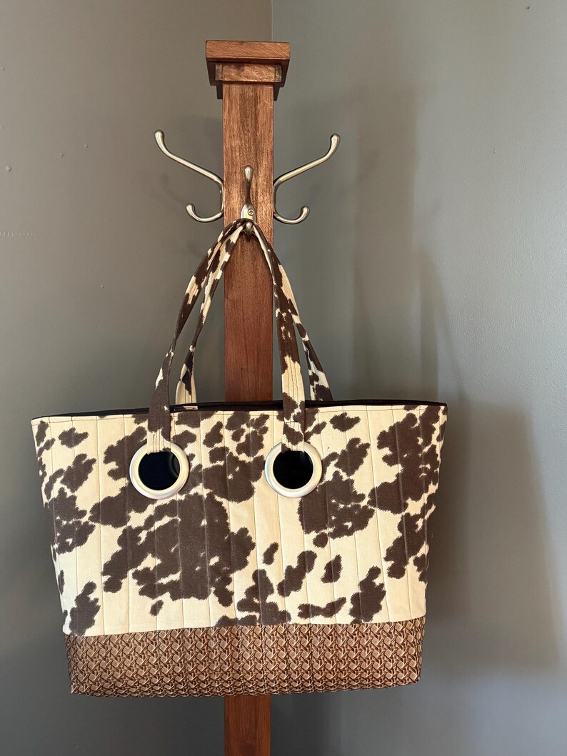 Cow Print Large Tote Bag - Etsy
