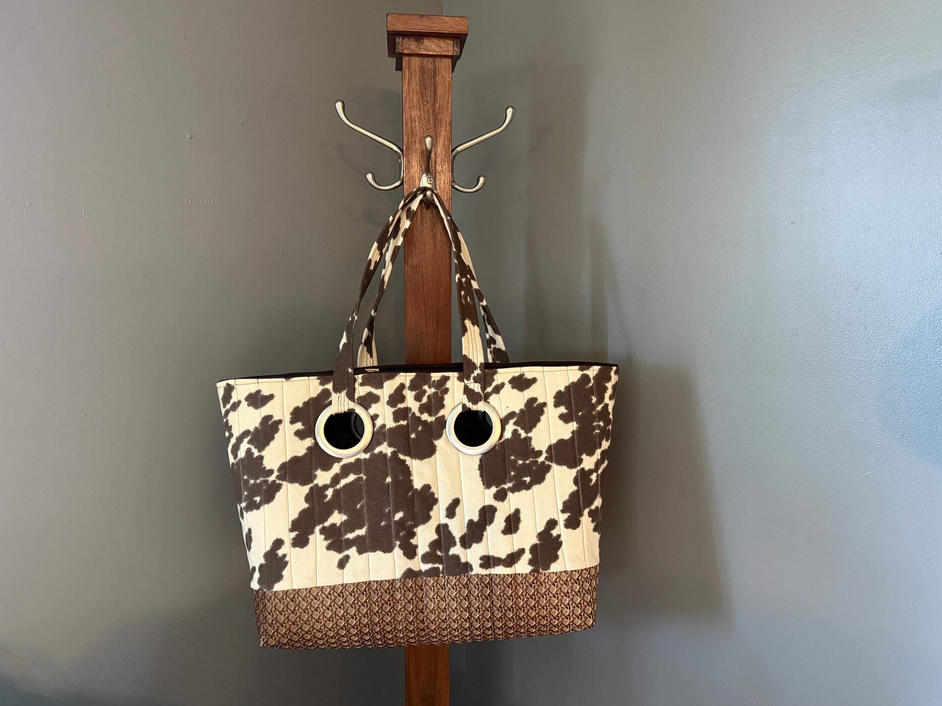 Cow Print Large Tote Bag - Etsy