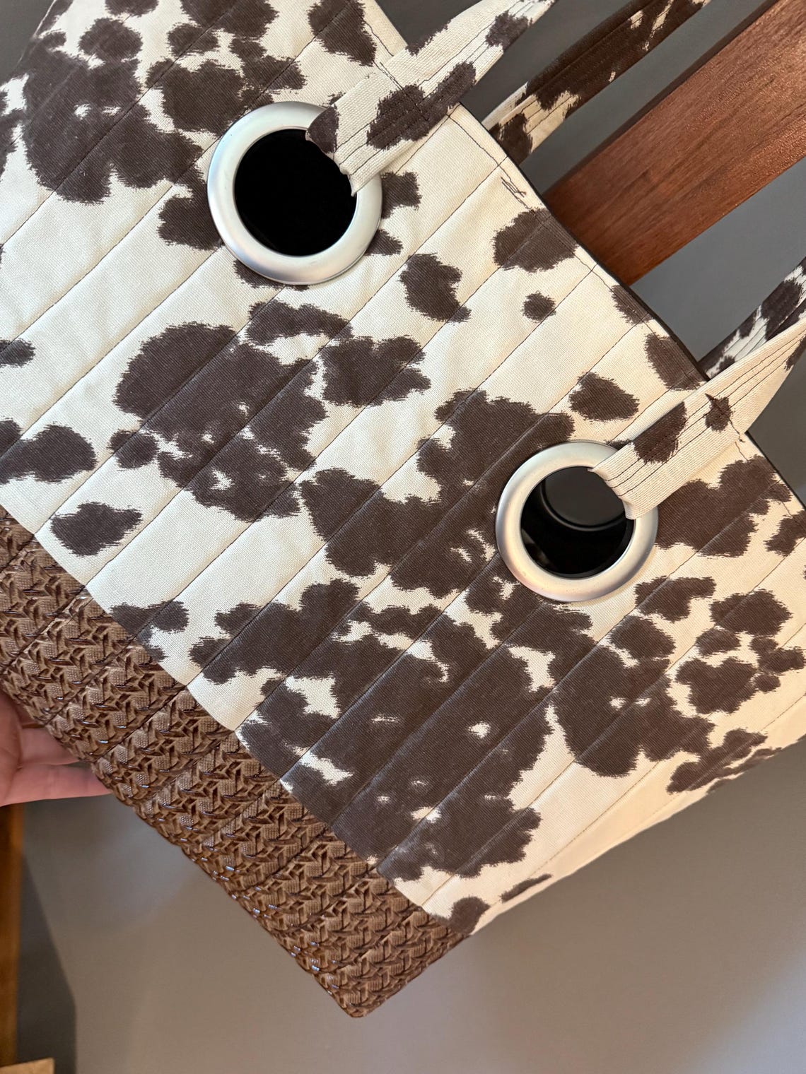 Cow Print Large Tote Bag - Etsy