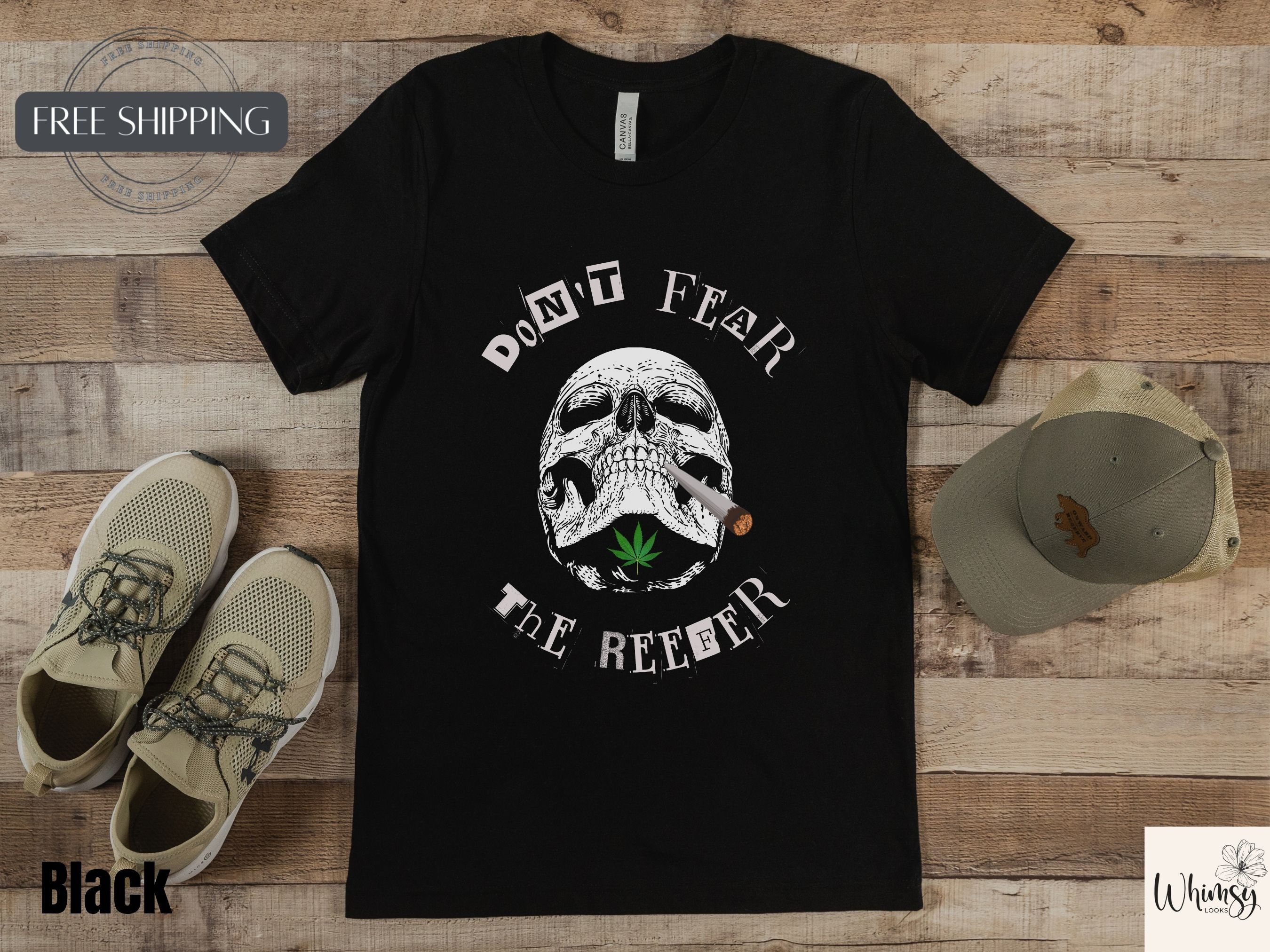 Don't Fear the Reefer Shirt Reefer Skull Tshirt 420 - Etsy