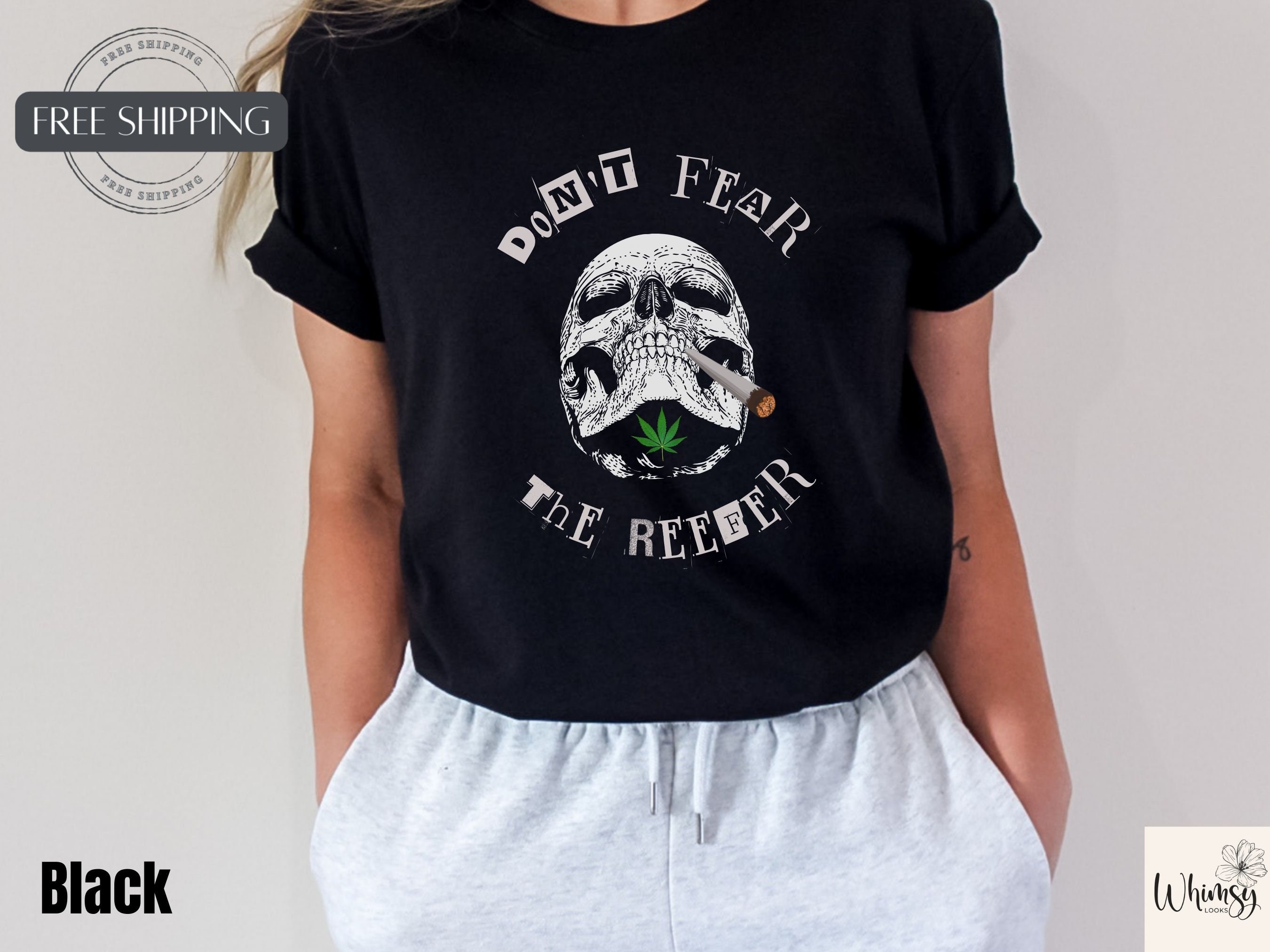 Don't Fear the Reefer Shirt Reefer Skull Tshirt 420 - Etsy