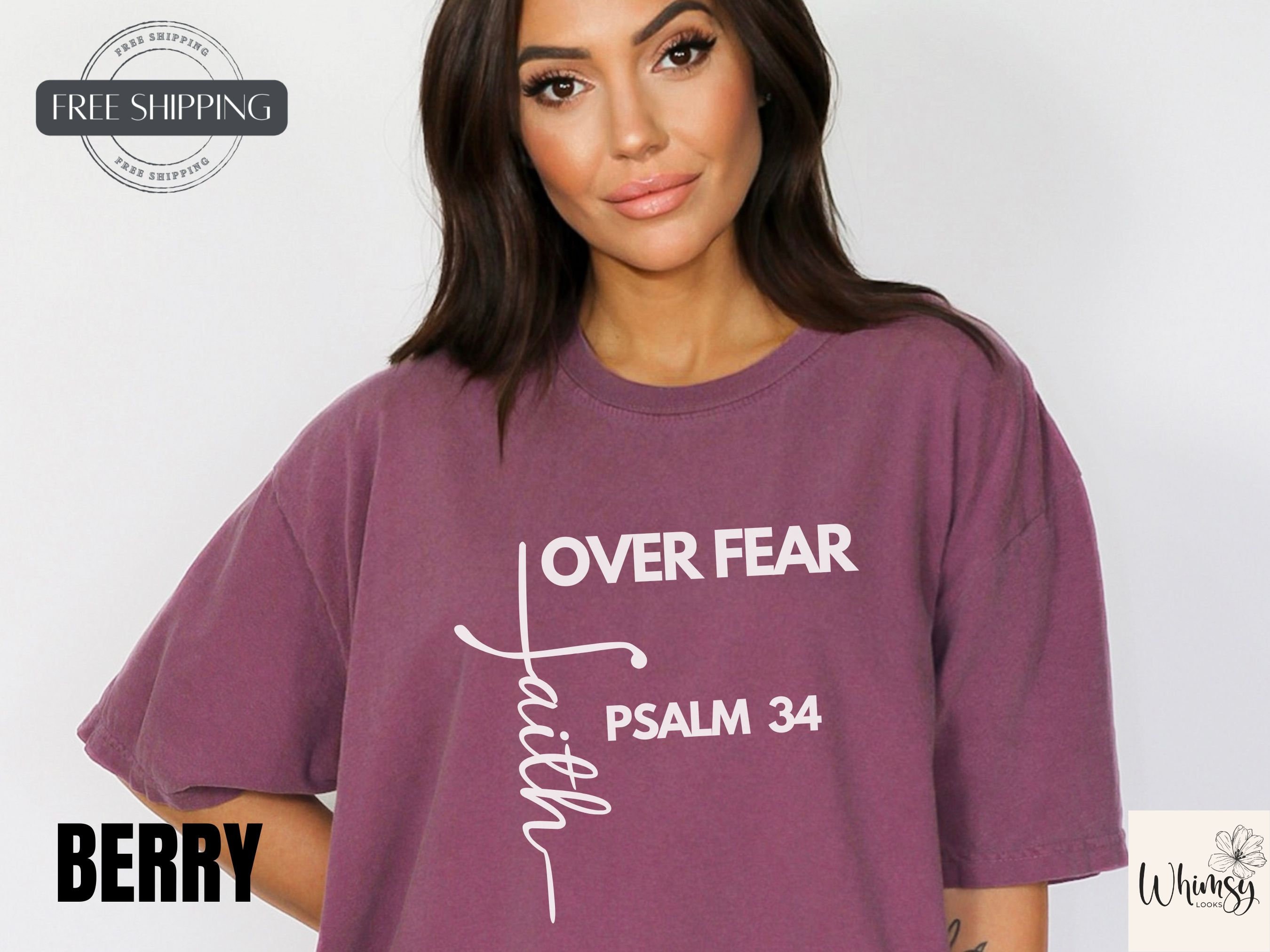 Comfort Colors Shirt, Faith Over Fear, Bible Verse Shirts, Christian T ...