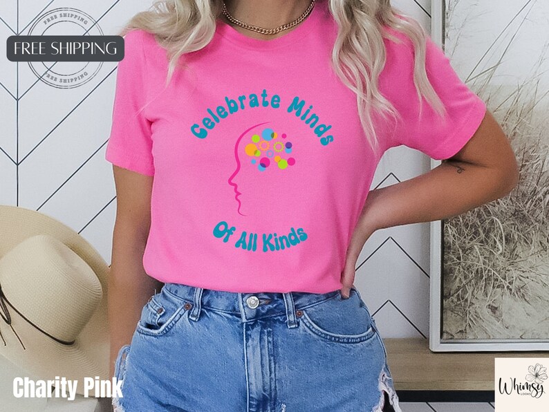 Autism Celebrate Minds of All Kinds Shirt, Neurodiversity Tshirt ...