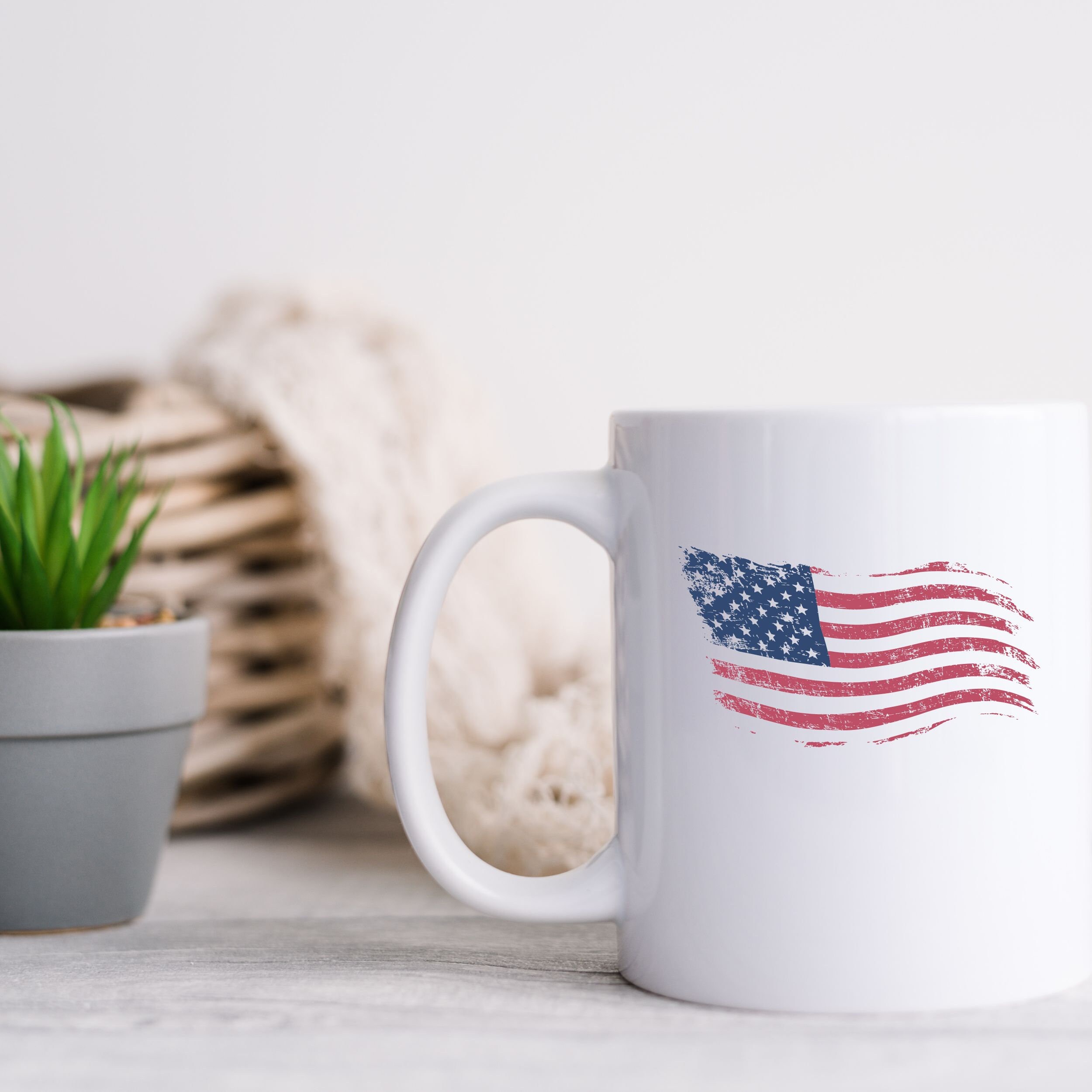 We the People 1776 Patriotic Mug, American Flag Ceramic, Love the USA ...