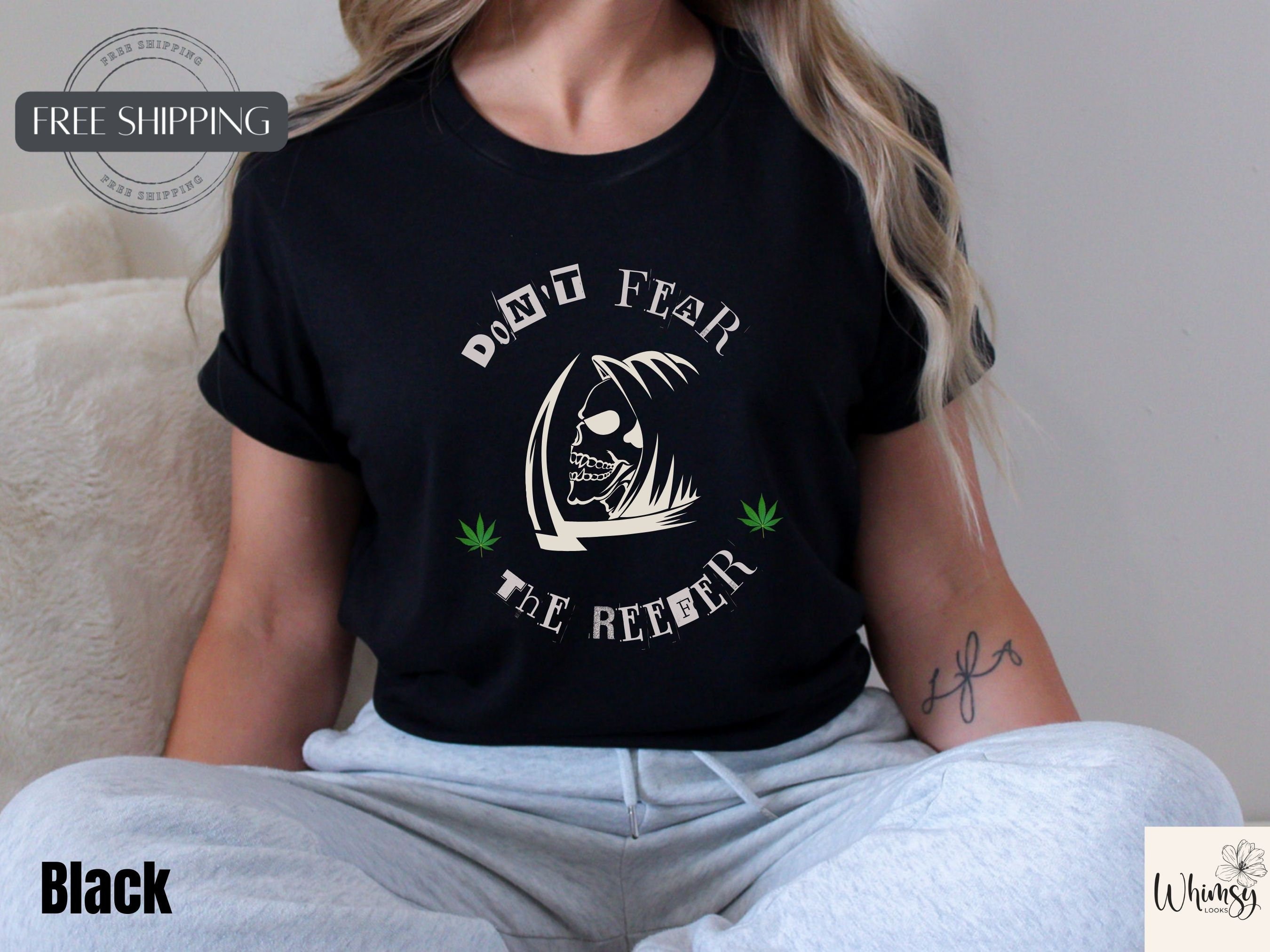 Don't Fear the Reefer Shirt Reefer Skull Tshirt 420 - Etsy