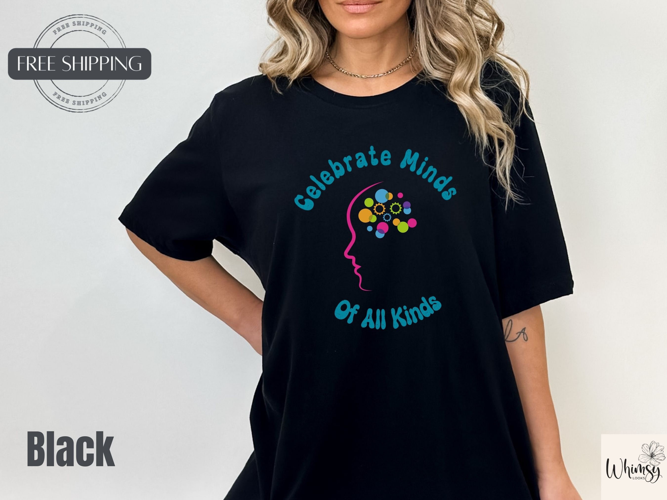 Autism Celebrate Minds of All Kinds Shirt, Neurodiversity Tshirt ...