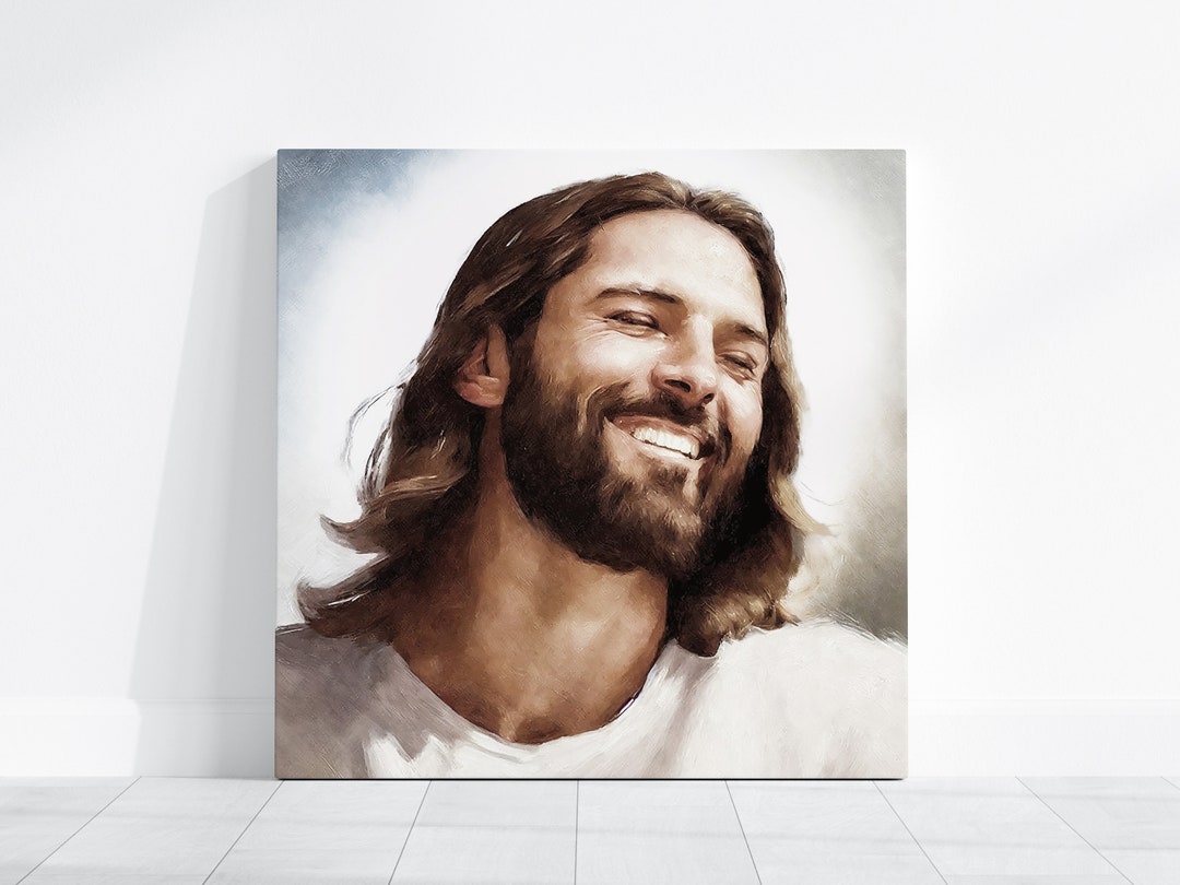 Religious Art- Christ Portrait, Smiling Christ, Digital Painting ...