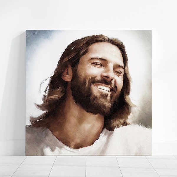 Smiling Jesus Print - Etsy