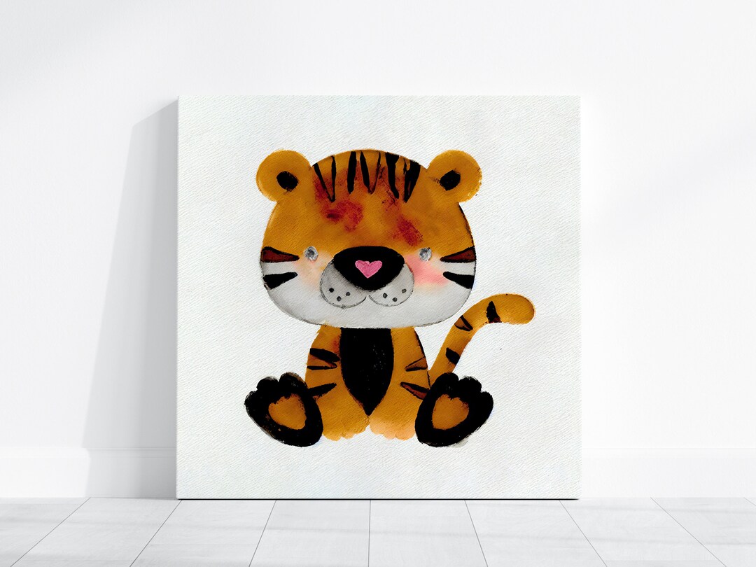 Tiger Painting for Kids Room, Nursery, , Digital Painting, Printable ...