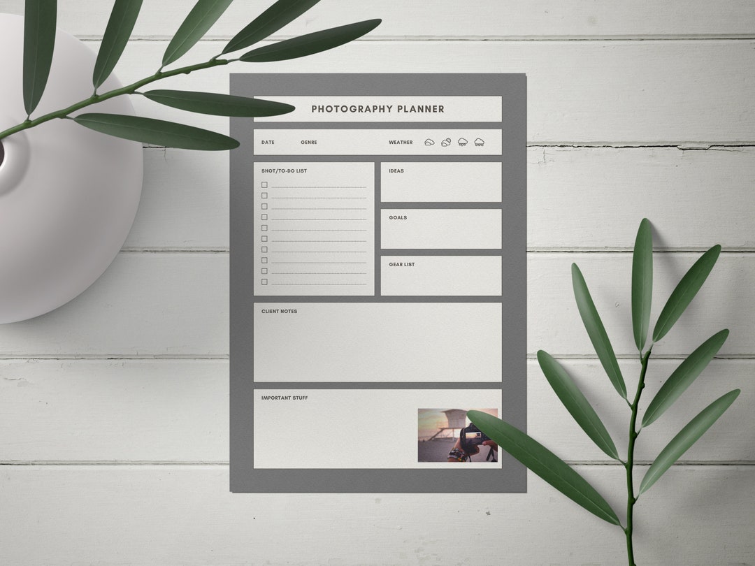 Simple Clean Photoshoot Planner, 2022-2023 - Etsy