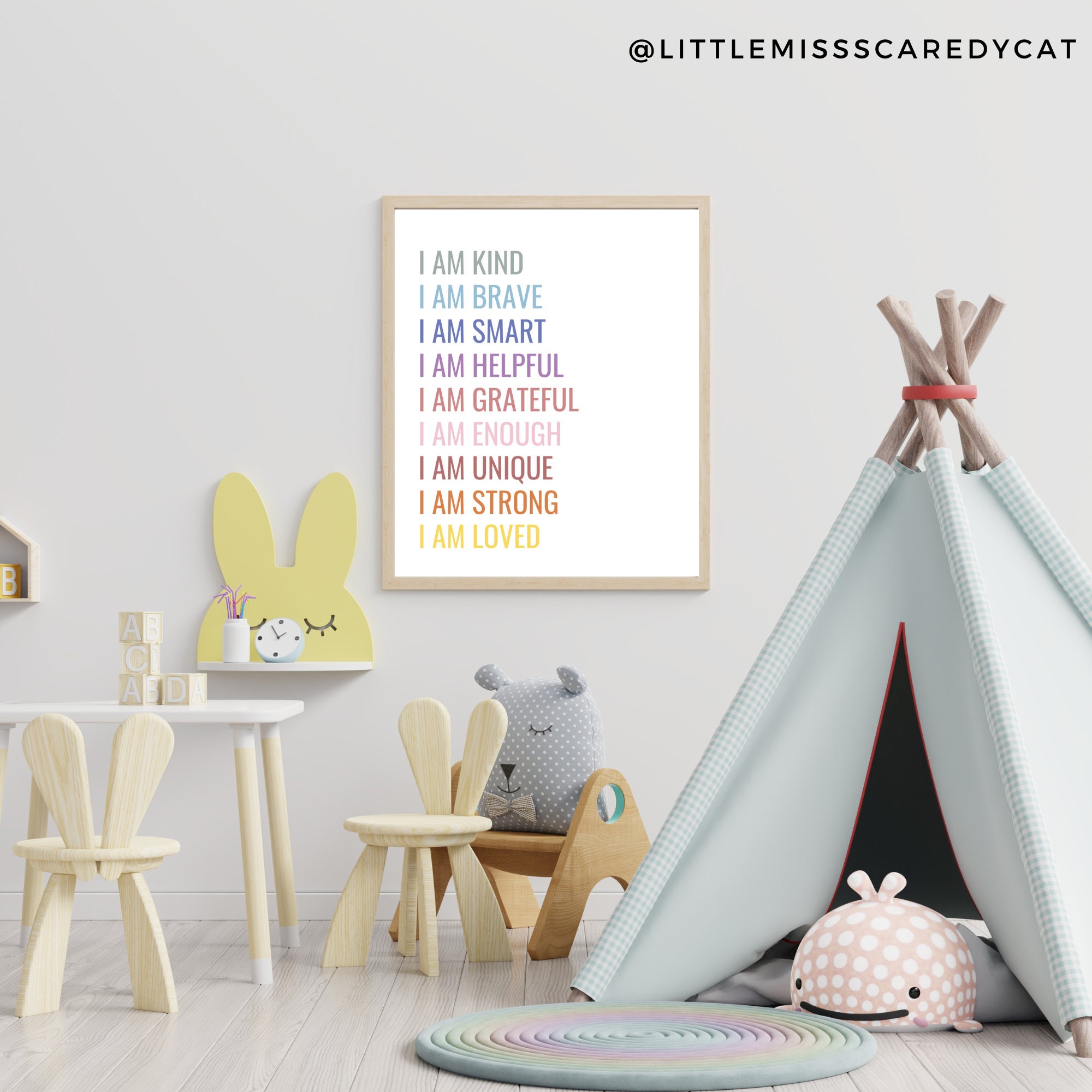 Student Affirmations Poster, Affirmations Wall Art, Affirmations for ...