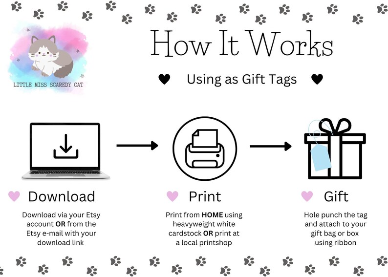 Kindergarten Welcome Gift Tags, Back to School Printable (PDF & JPEG ...