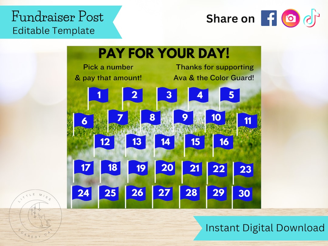 Color Guard Fundraiser Template, Editable Social Media Post (digital ...