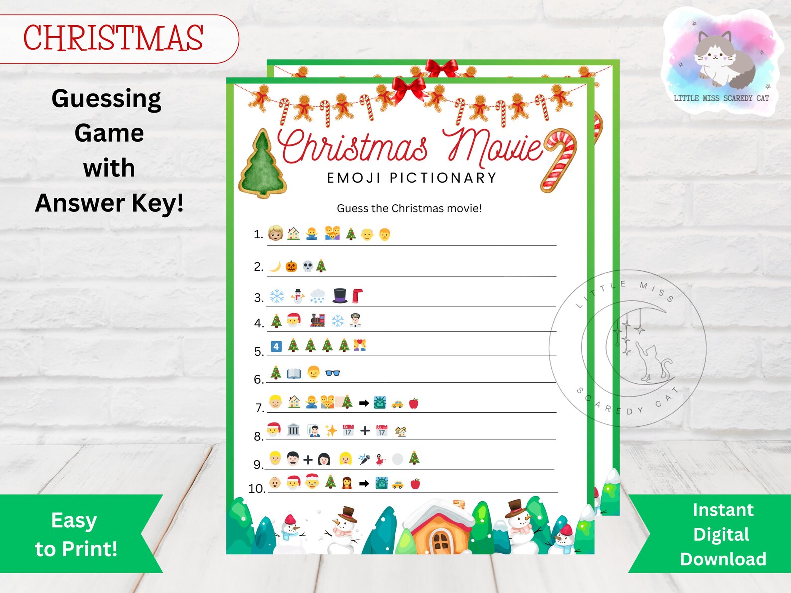 Christmas Movie Emoji Pictionary Game, Christmas Movie Trivia ...