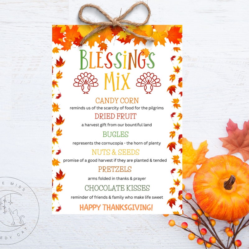 Thanksgiving Blessing Mix - Etsy
