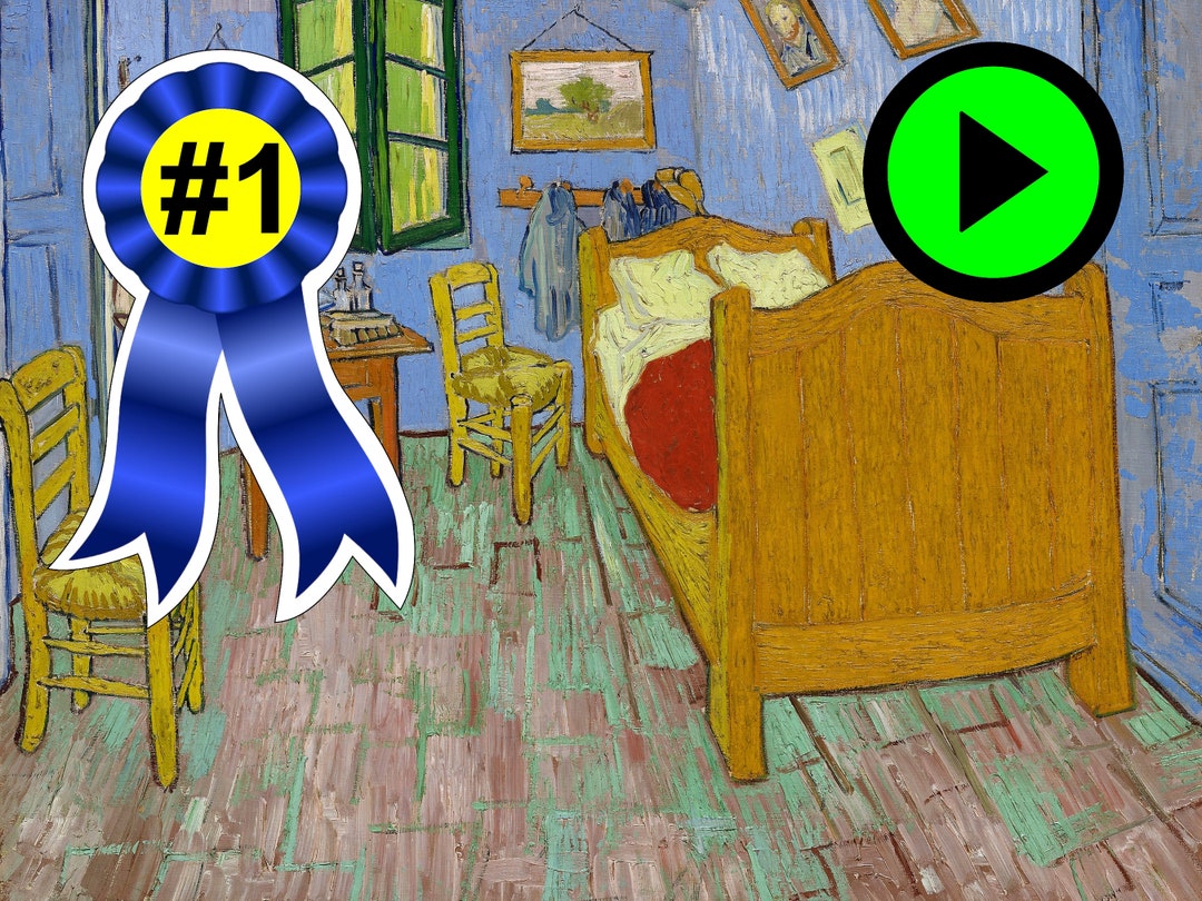 Van Gogh Painting Bedroom Impressionist Printable Mid - Etsy