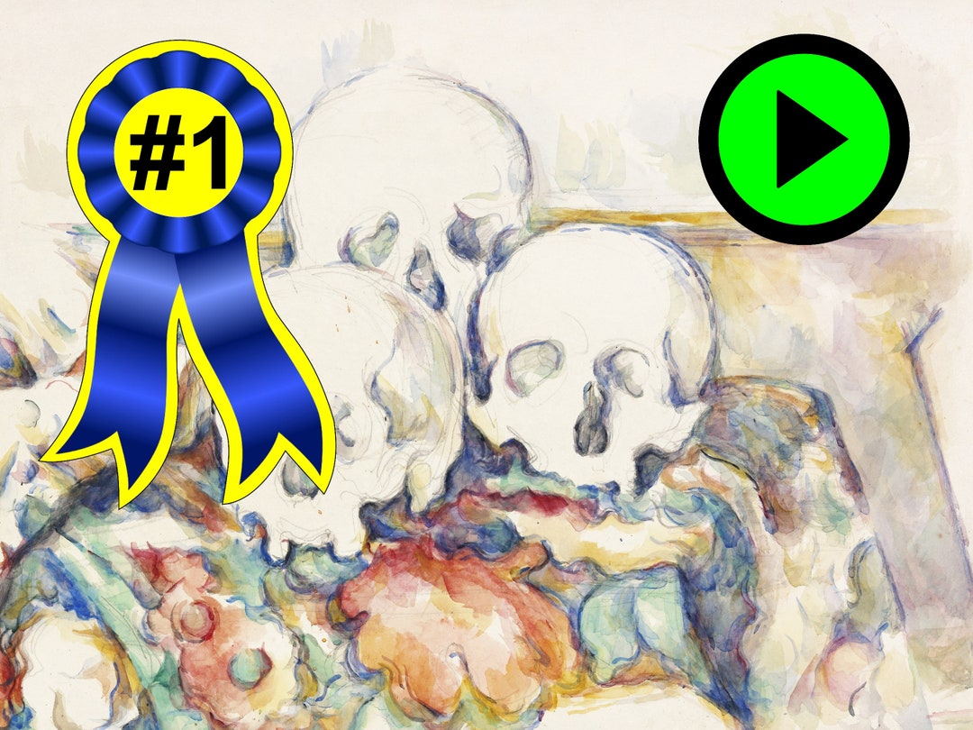 Famous Paintings Three Skulls Still Impressionist - Etsy
