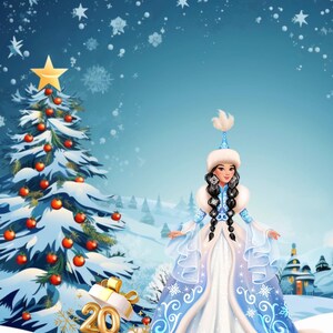 The Snow Princess Snegurochka Sticker - Etsy