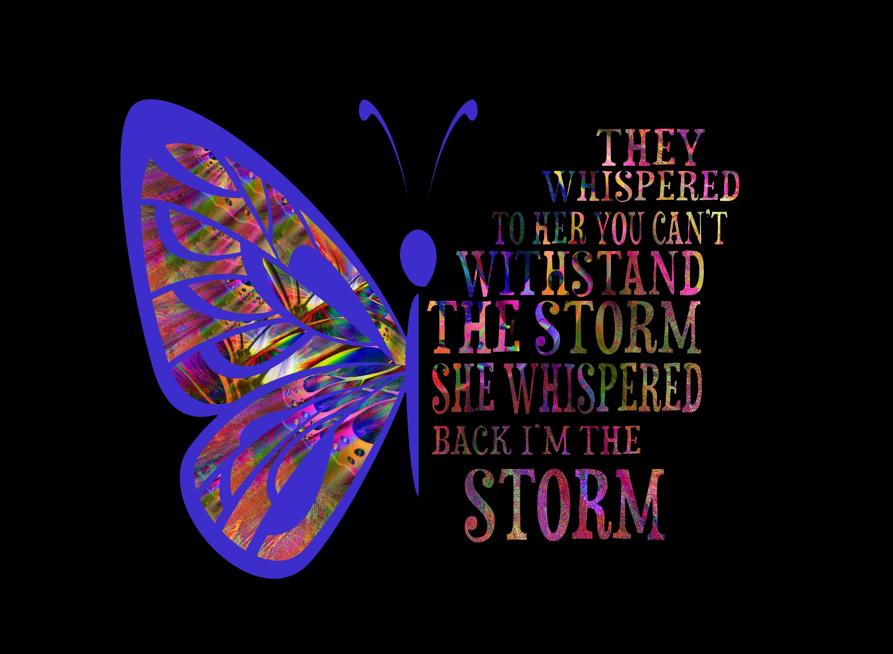 I Am the Storm Graphic Butterfly Printable Tshirt Graphic T-shirt ...