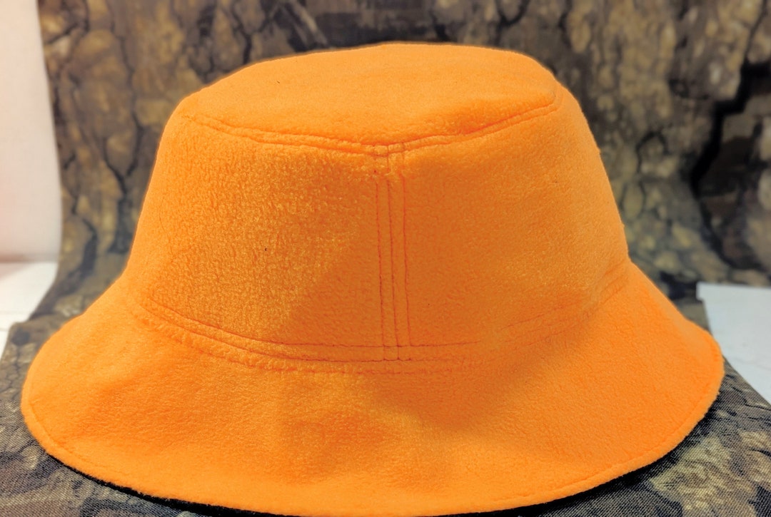 Hunting Hat Blaze Orange Fleece Hunting Hat Polar Fleece Hat - Etsy