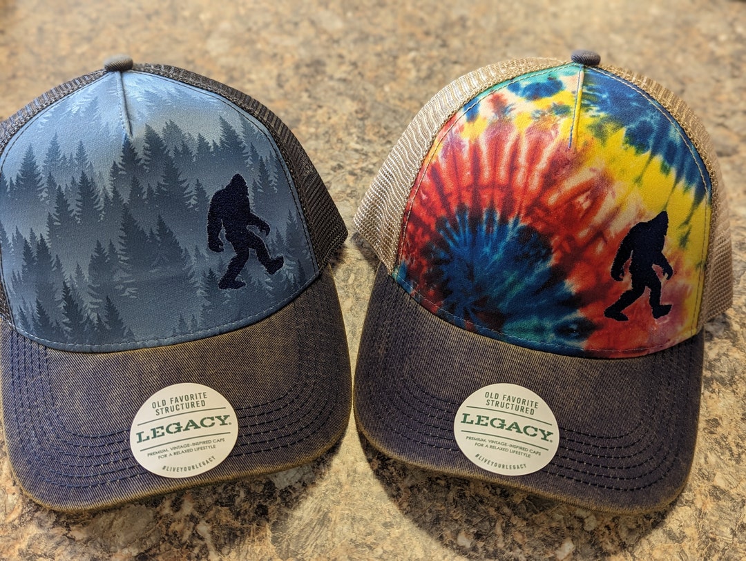 Sasquatch Hat Sasquatch Embroidered Bigfoot Tie Dye Sasquatch Hat ...