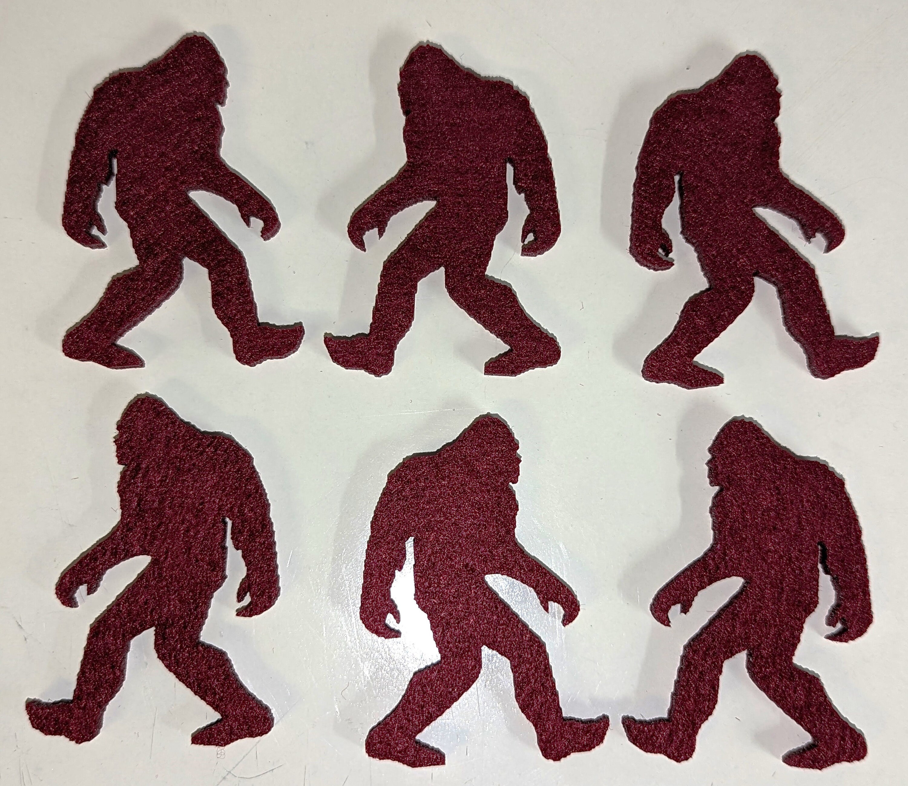 Maroon Bigfoot Felt Craft Bigfoot Felt Cutout Craft Bigfoot - Etsy