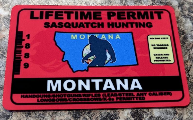 Sasquatch Hunting Permit - Etsy