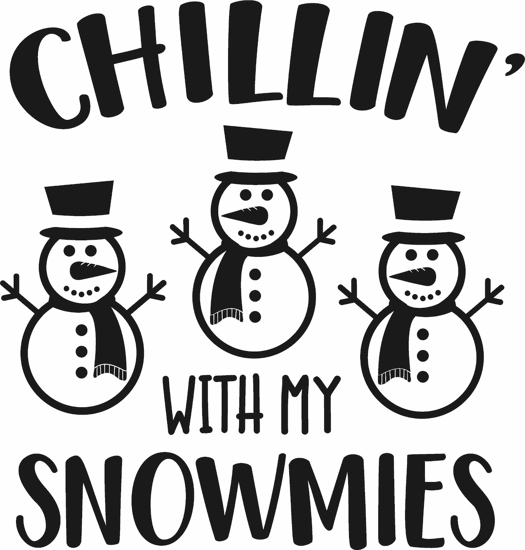 Chillin With My Homies Graphic Tshirt Snowman Grahpic Tee Shirt ...