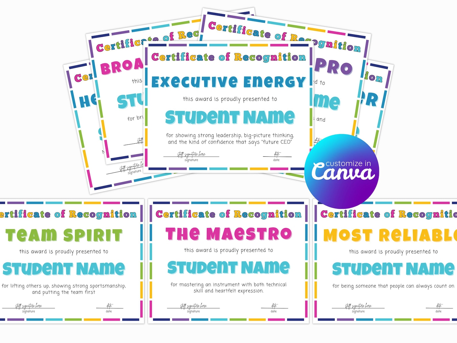 Classroom Award Templates | Editable End of Year Awards | Funny and ...