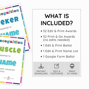Classroom Award Templates | Editable End of Year Awards | Funny and ...