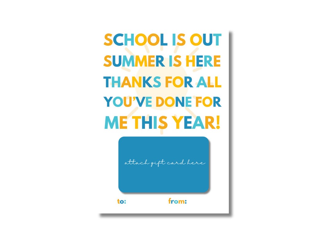 Printable Gift Card Holder for School Staff – Counselor, SLP, OT, Psych ...