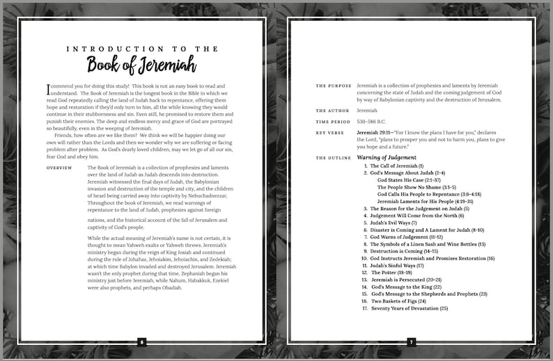 JEREMIAH: A 5-week Bible Study - Etsy