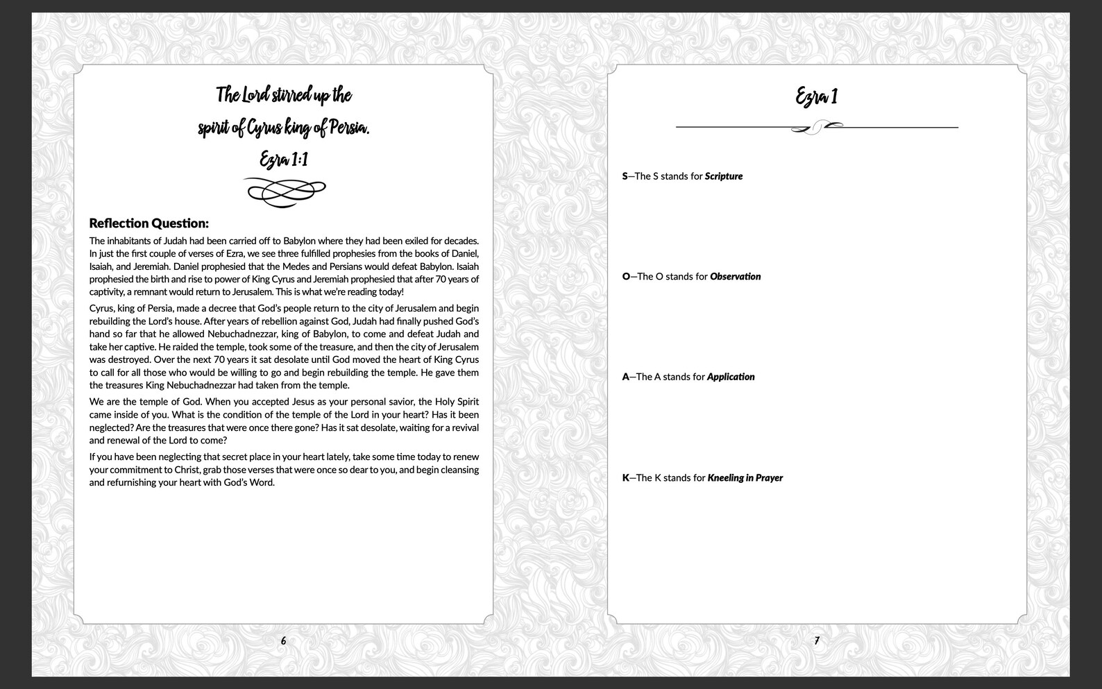 EZRA AND NEHEMIAH Journal: One Chapter a Day - Etsy