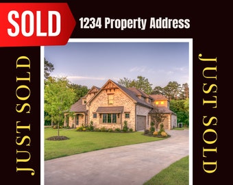 Just Sold Template (real Estate) - Editable - Etsy