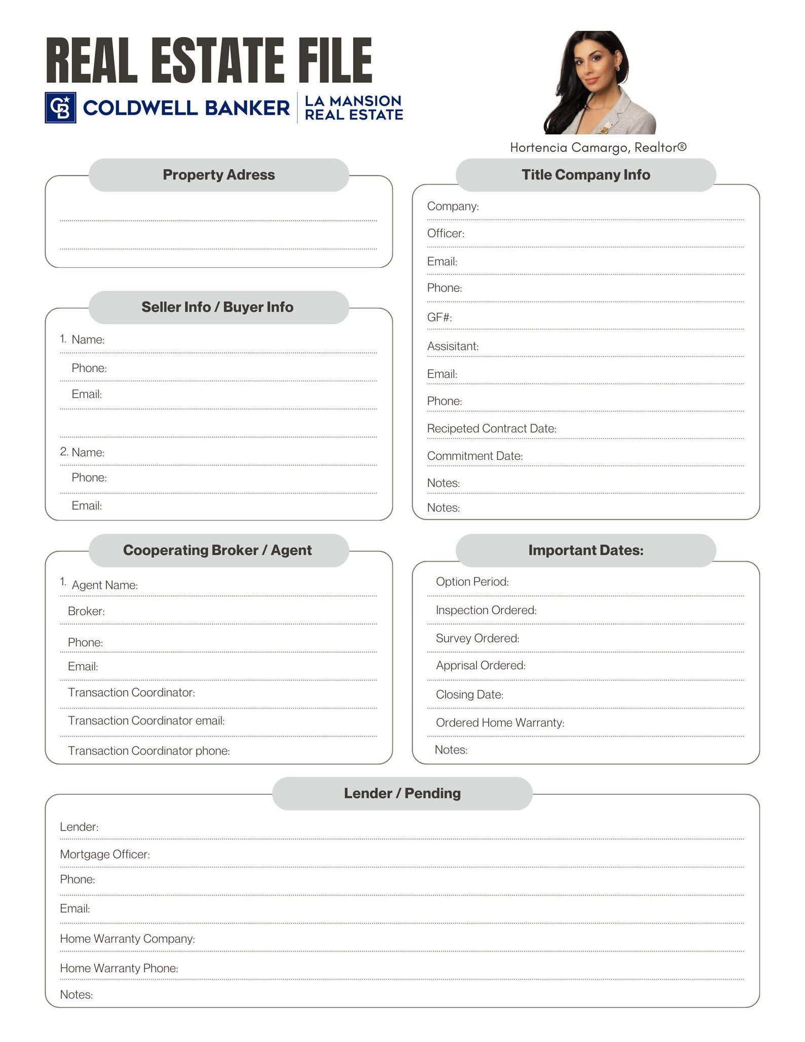 Property File Tracker: Property Organizer - Etsy