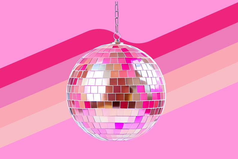 Painted Pink Disco Decoupage Paper - Etsy