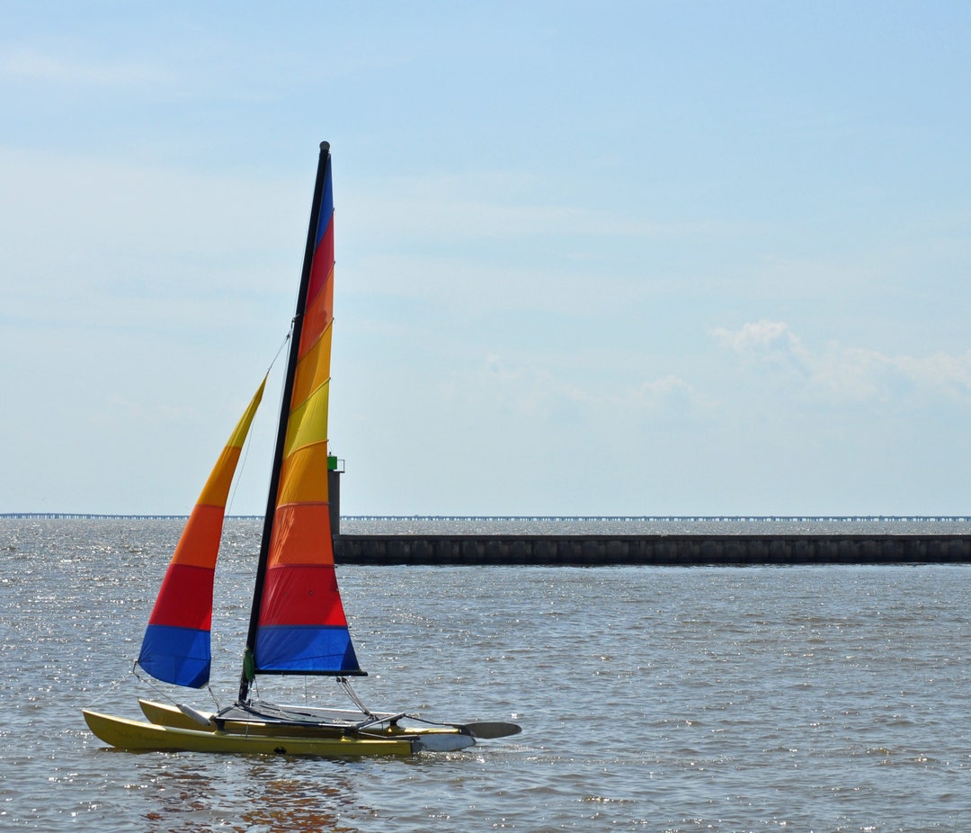Sail Boat on Lake Pontchartrain - Etsy