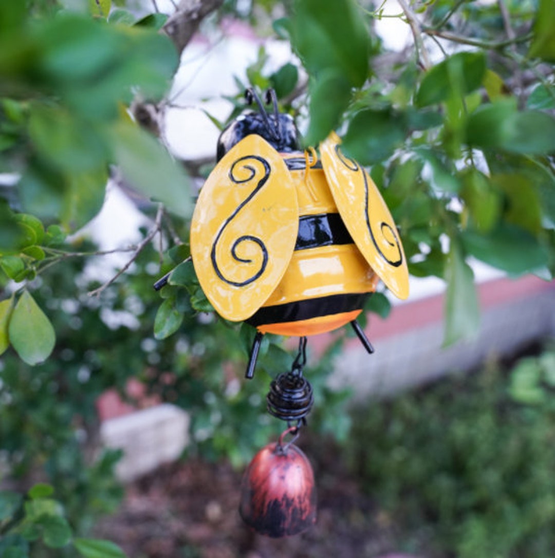 Bee Wind Chimesmade of Ironstained Wind Chimehandmade Wind - Etsy