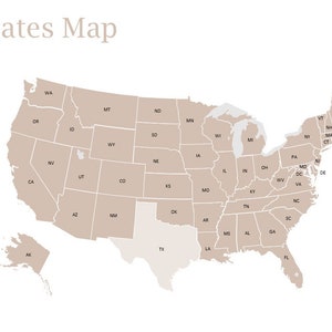 Editable United States of America Map Powerpoint Template - Etsy