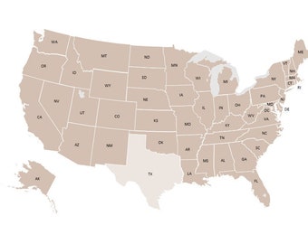 United States Editable Map Powerpoint Template - Etsy