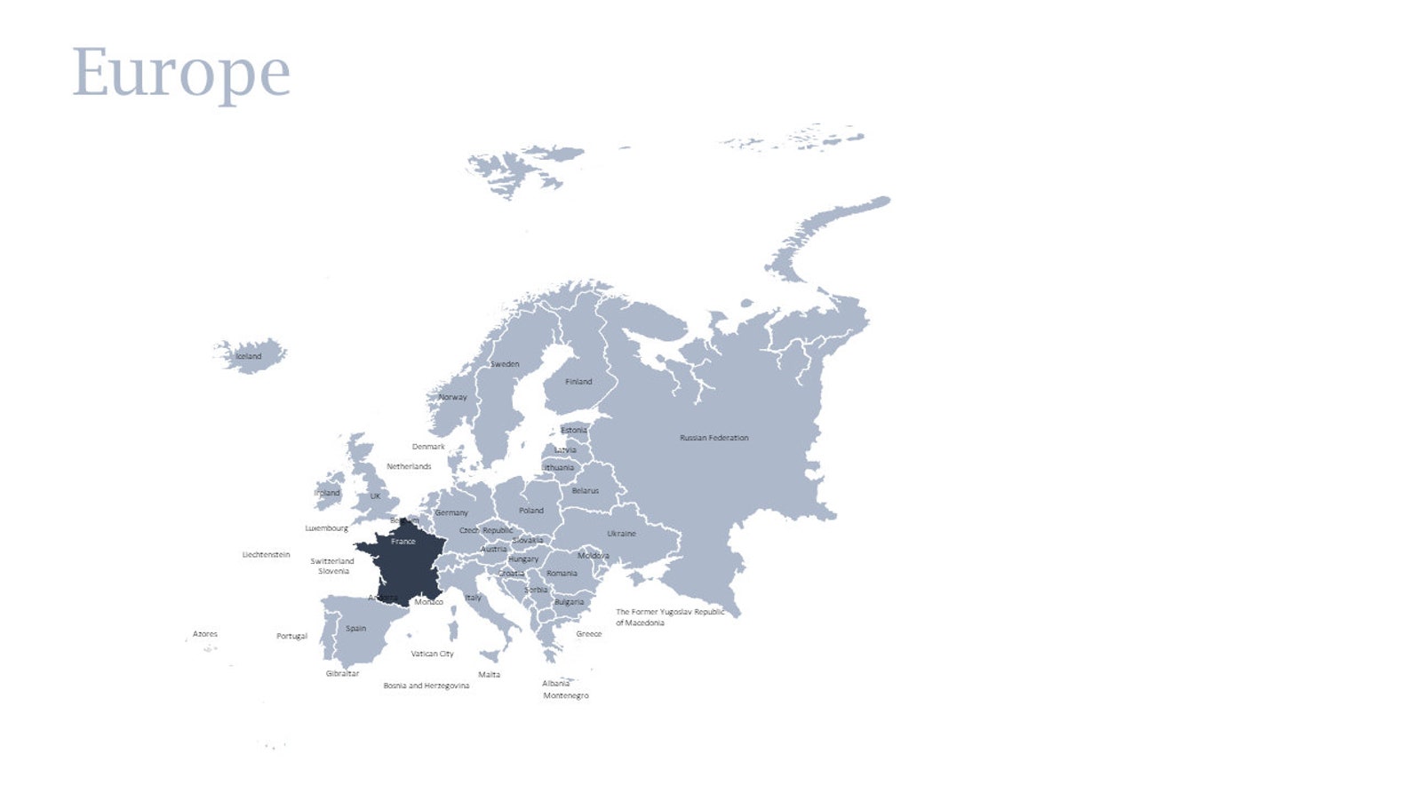 Editable Europe Map Powerpoint Template - Etsy