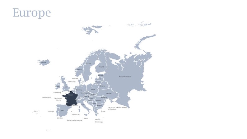Editable Europe Map Powerpoint Template - Etsy