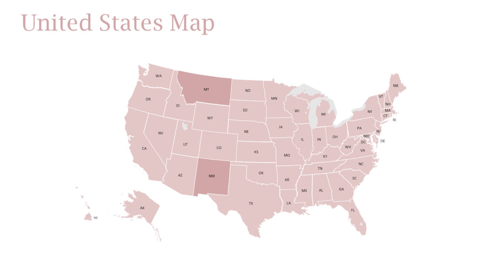 Editable United States of America Map Powerpoint Template - Etsy